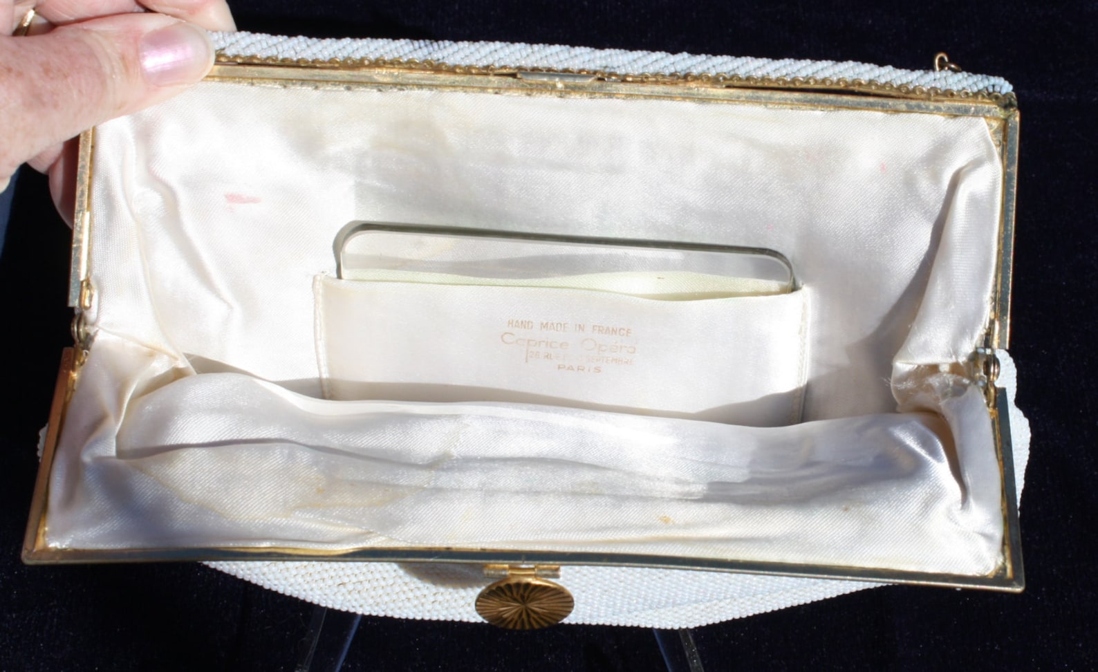 Vintage Caprice Opera Elegant Glass Beaded Evening Bag | Clutch | Purse ...