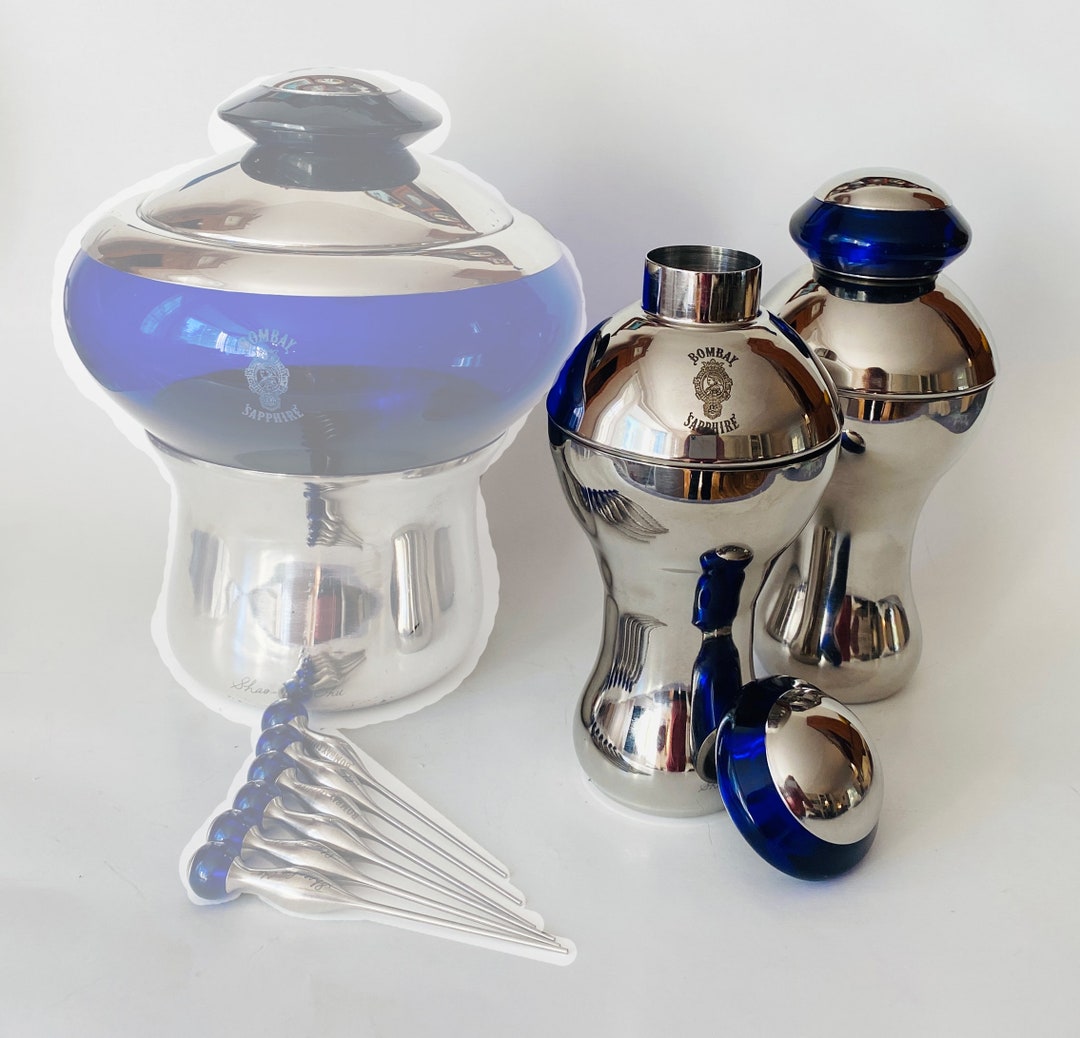Pair of Designer Bombay Sapphire Personal Cocktail Shakers in Chrome ...