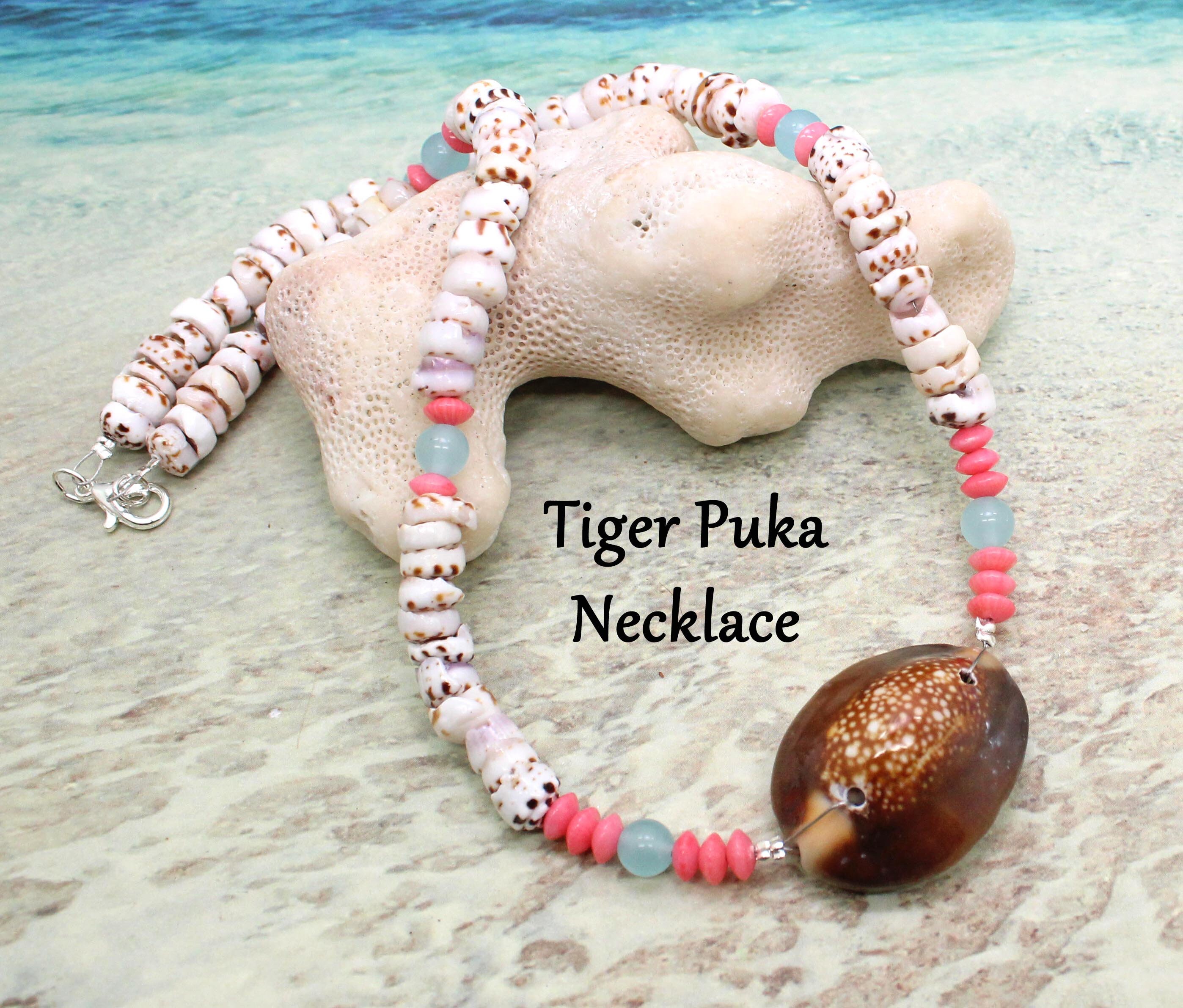 Tiger Puka and Cowrie Shell Necklace / Cowrie Shell Necklace / | Etsy