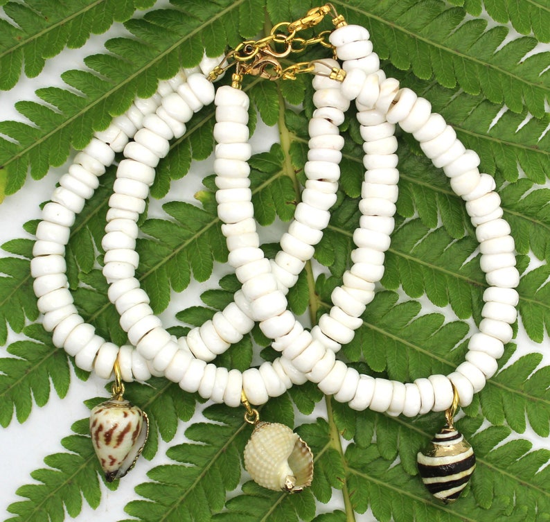 Puka Shell Bracelets White Puka Shell Bracelets with Shell | Etsy