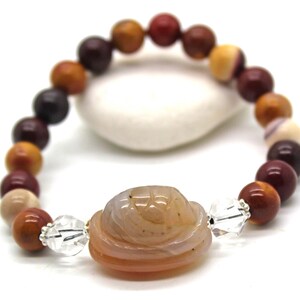 Turtle Shell Gemstone Bracelet Beach Jewelry Stretch - Etsy