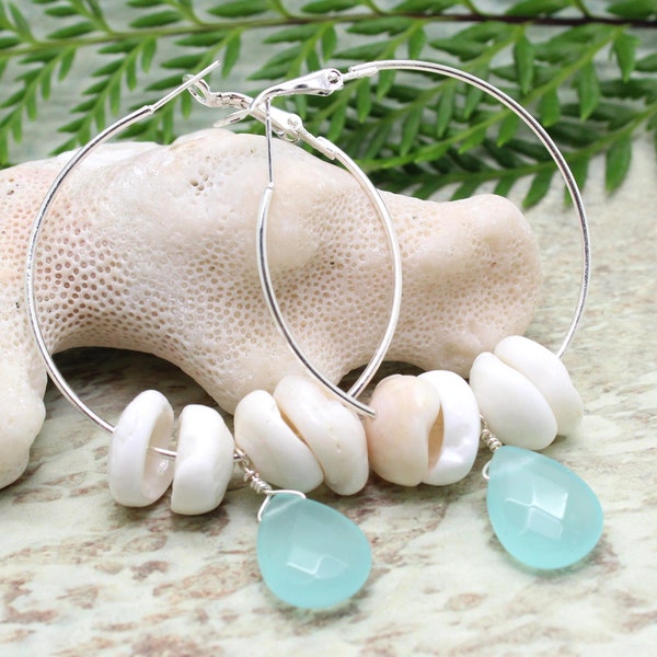 White Shell Earrings - Etsy
