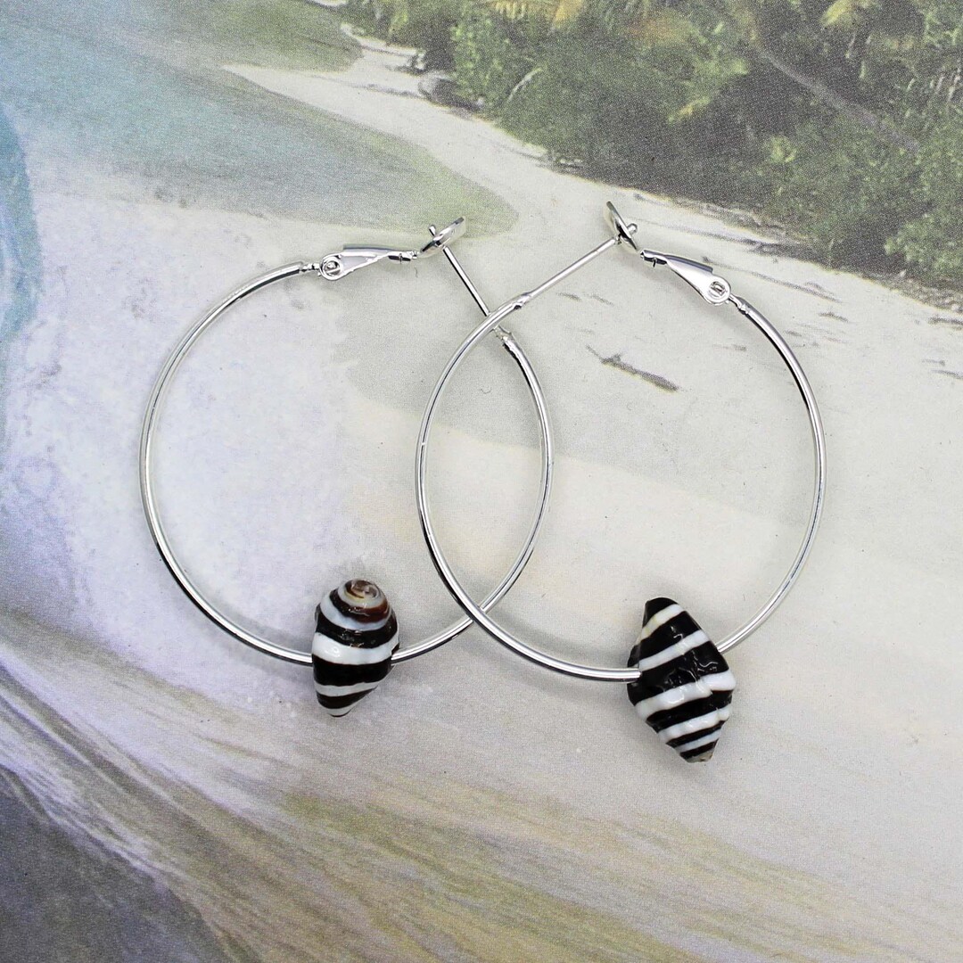 Shell Earrings, Beehive Shell Earrings, Beach Jewelry, Sea Shell ...