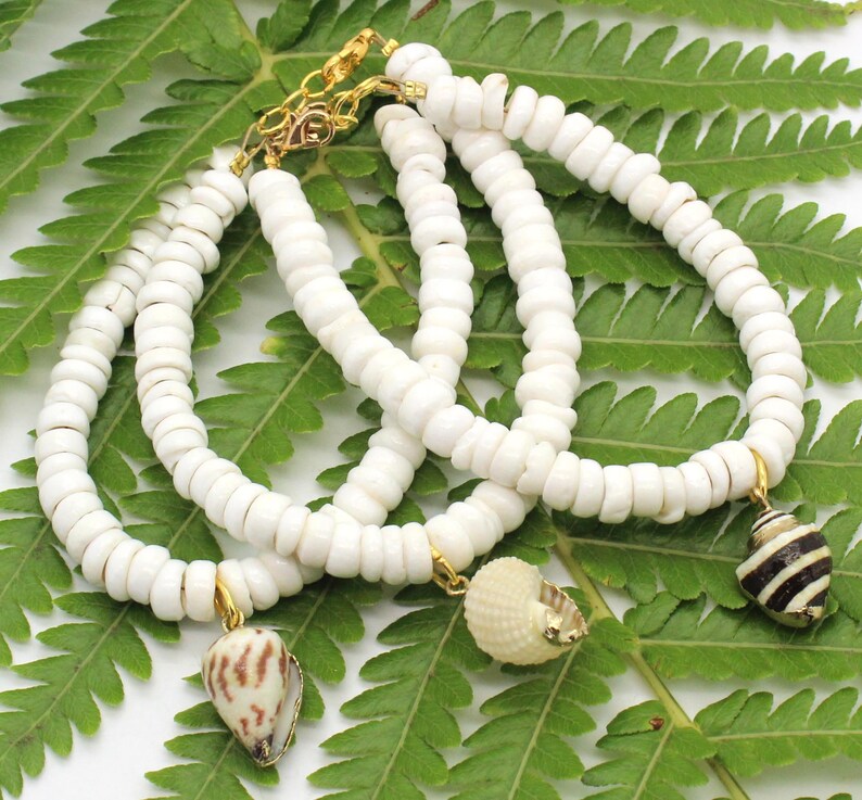 Puka Shell Bracelets White Puka Shell Bracelets with Shell | Etsy