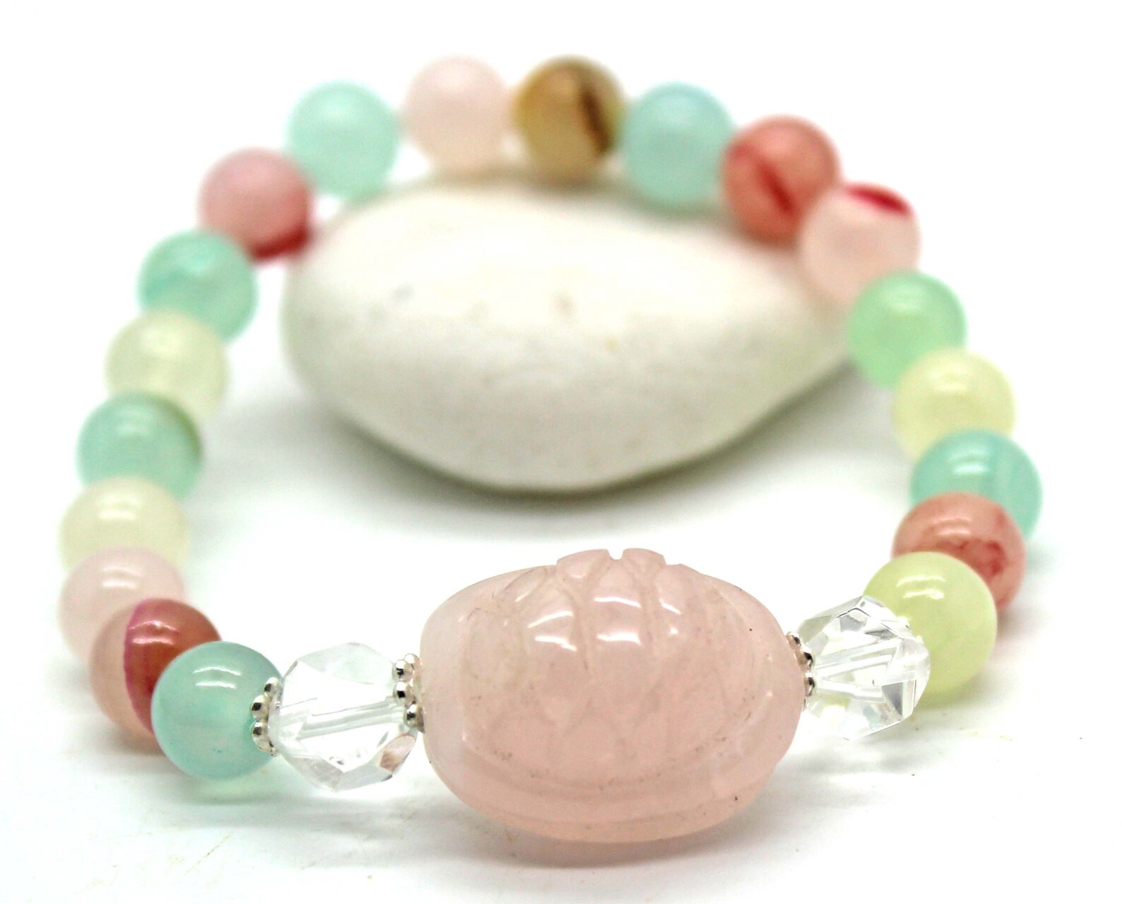 Turtle Shell Gemstone Bracelet Beach Jewelry Stretch - Etsy