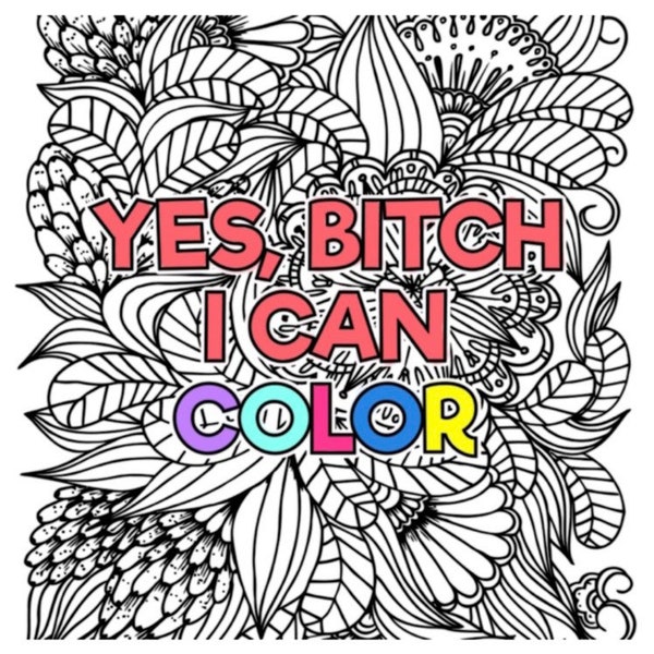 Bitch Coloring Pages - Etsy