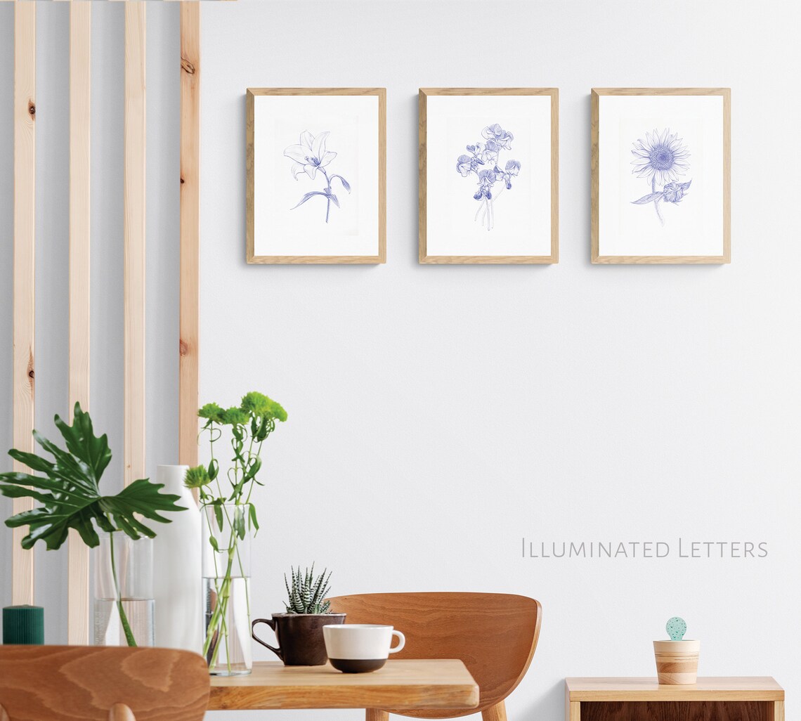 Lily Biro Pen Drawing INSTANT DOWNLOAD - Etsy