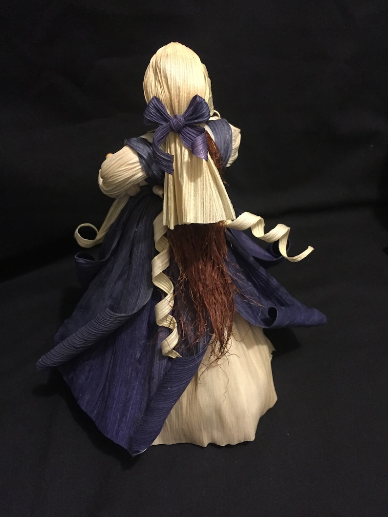 Handmade Corn Husk Doll: Egg Lady With Basket - Etsy