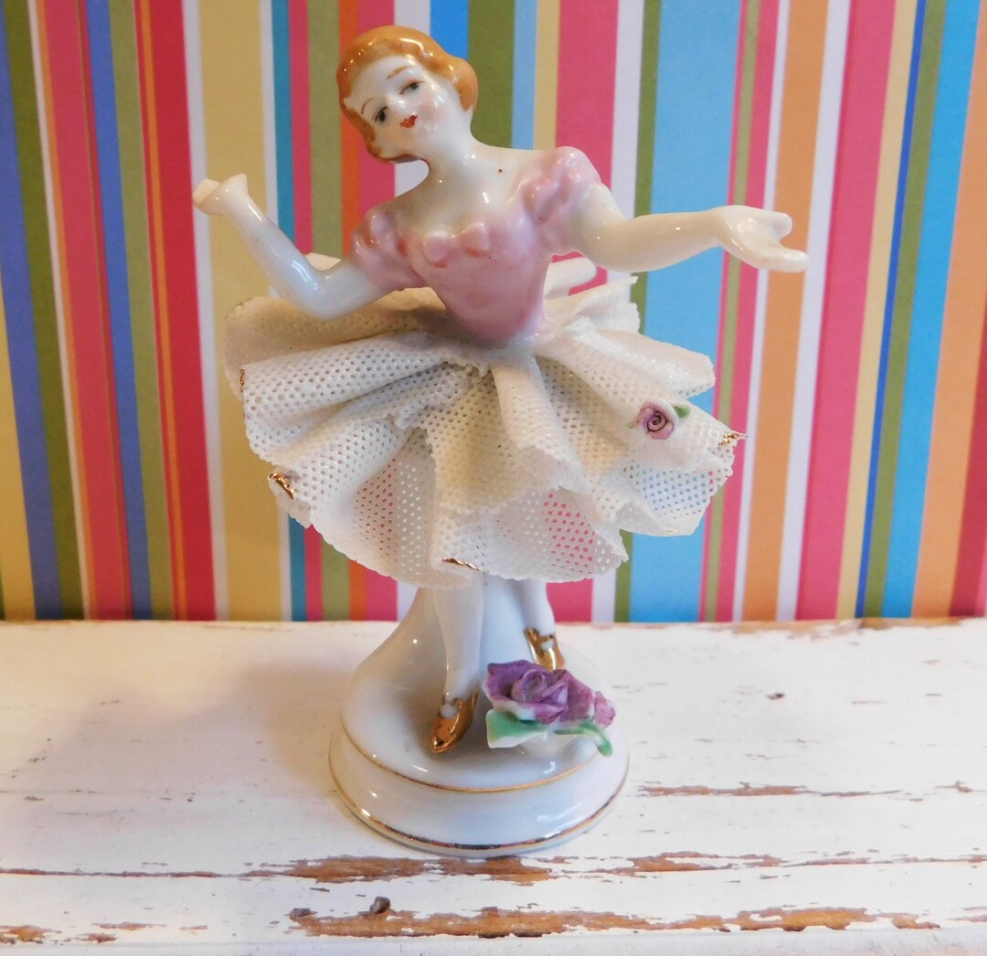 Dainty Porcelain Ballerina Figurine JAPAN Dancing Ballerina - Etsy