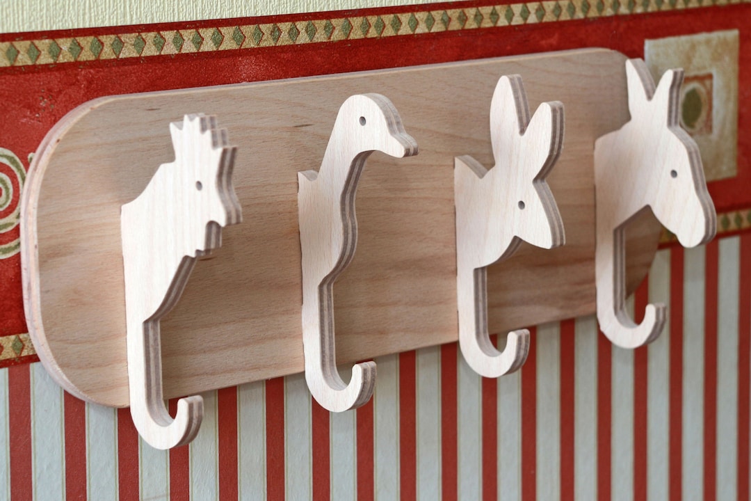 Wardrobe With Four Animals From the Farm, Children's Wardrobe, Animal ...