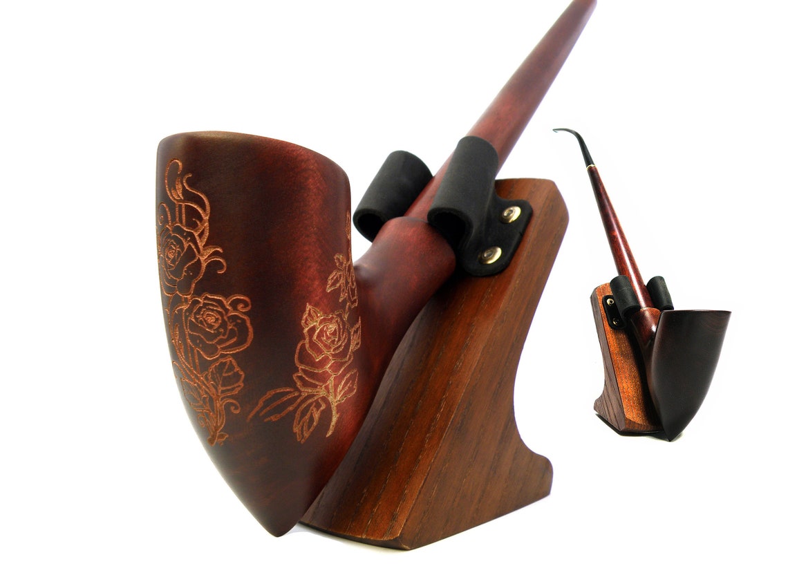 Long Tobacco Pipe Rose Flower Smoking Pipe Long Stem Smoking - Etsy