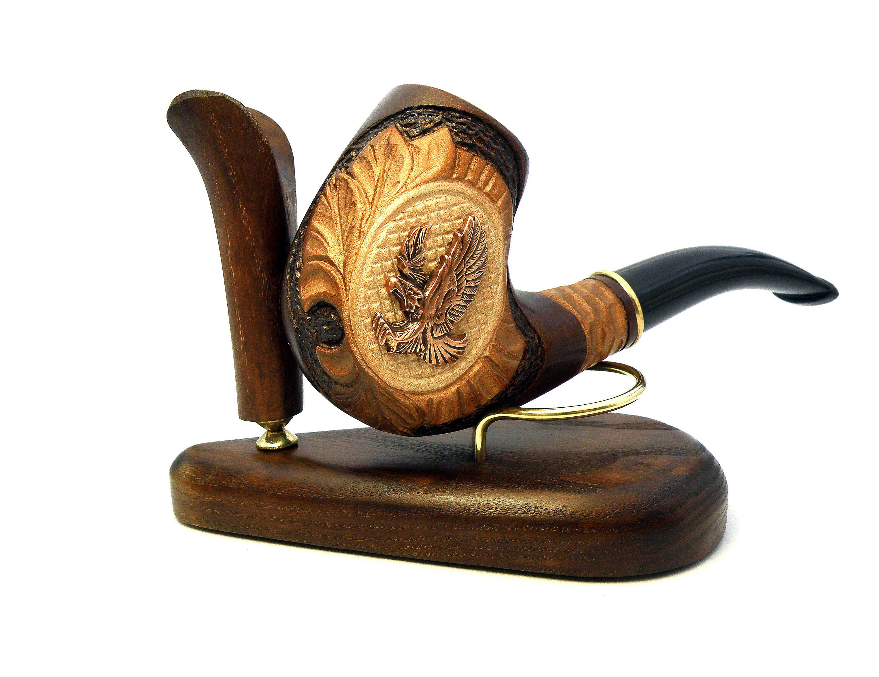 Wooden Pipe Golden Eagle Smoking Pipe Tobacco Pipe Smoke Pipe - Etsy Canada