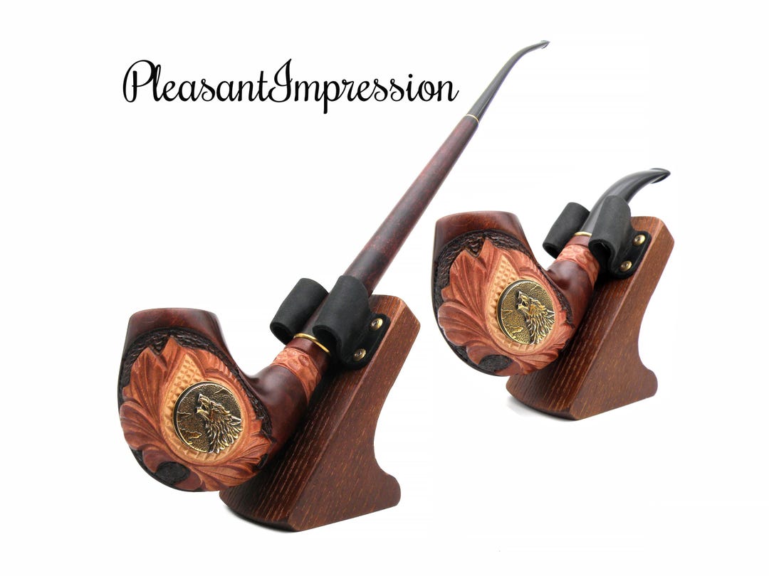 Wooden Smoking Pipe Wolf Pipe Handmade Pipe Long Tobacco Pipe for ...