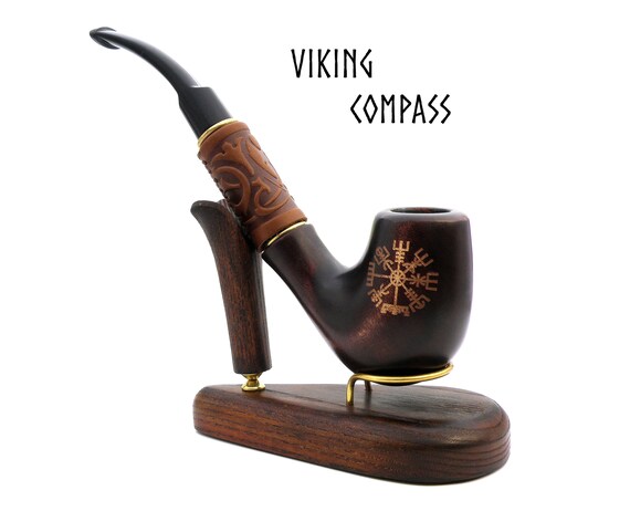 Viking Pipe Runic Vegvisir Smoking pipe Celtic Alphabet Viking | Etsy
