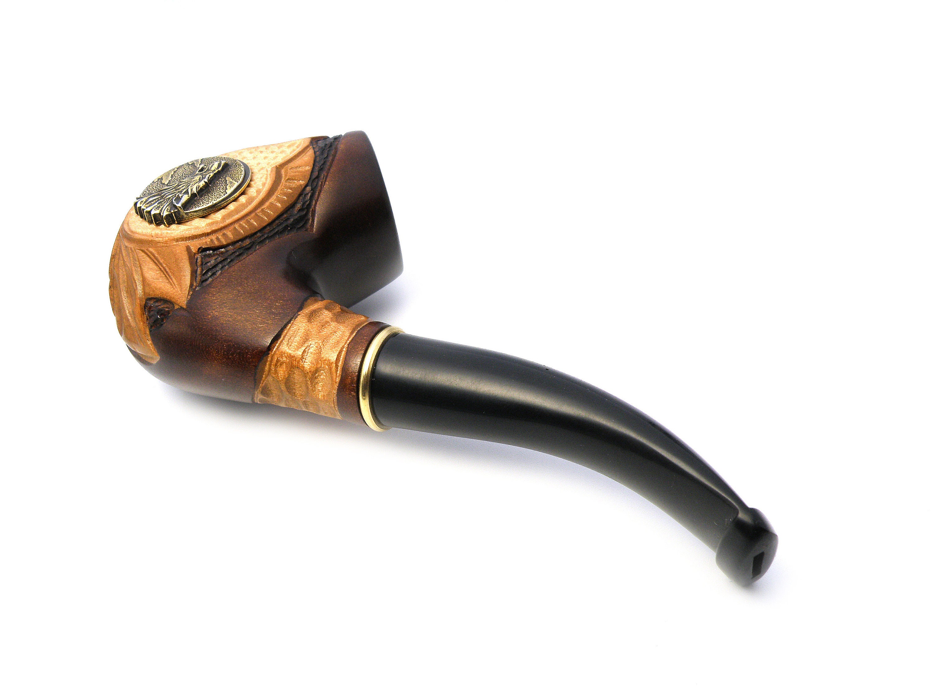Wooden Pipe Carved Wolf Smoking Pipe Wolf Howls at the Moon - Etsy Canada