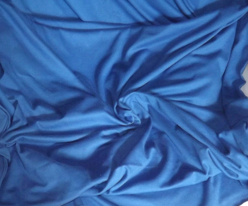 Medium Blue Knit Jersey T Shirt Fabric, 60" Wide, About 34" Long ...