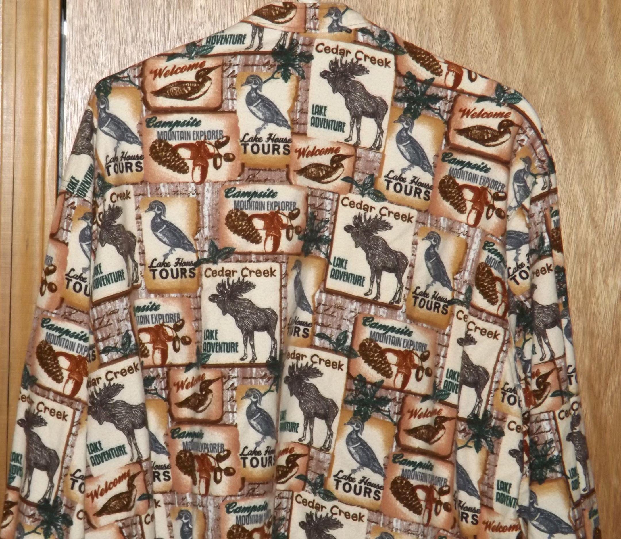 Man's Flannel Shirt, Size XL, Button Front, Neck Band, Gently Worn, Tan ...
