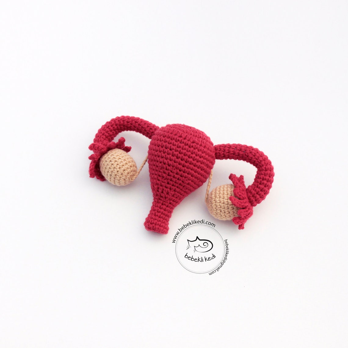 Crochet Pattern UTERUS With Fallopian Tubes & Ovaries Womb - Etsy