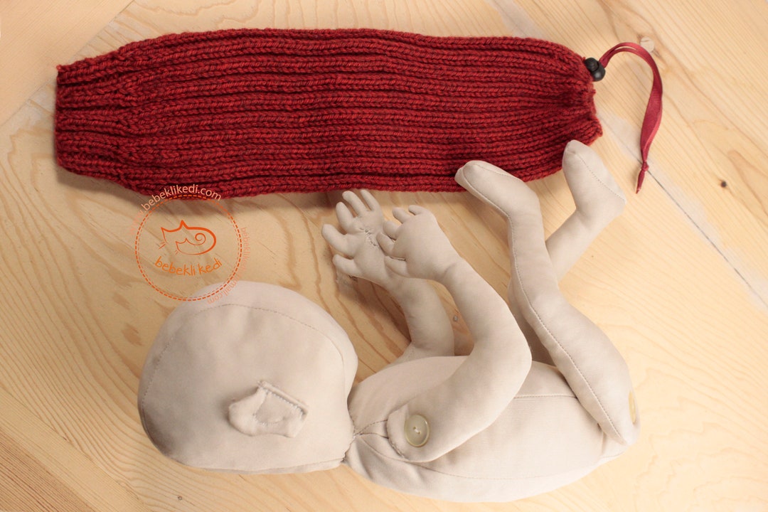 Full Term Expandable Uterus Model, Hand Knitted / Childbirth Education ...