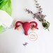 Uterus With Fallopian Tubes & Ovaries Womb Model Doula Midwife Crochet ...