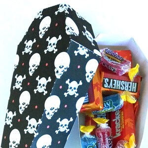 Halloween Coffin Treat Box Cross Bones & Skulls - Halloween Party ...