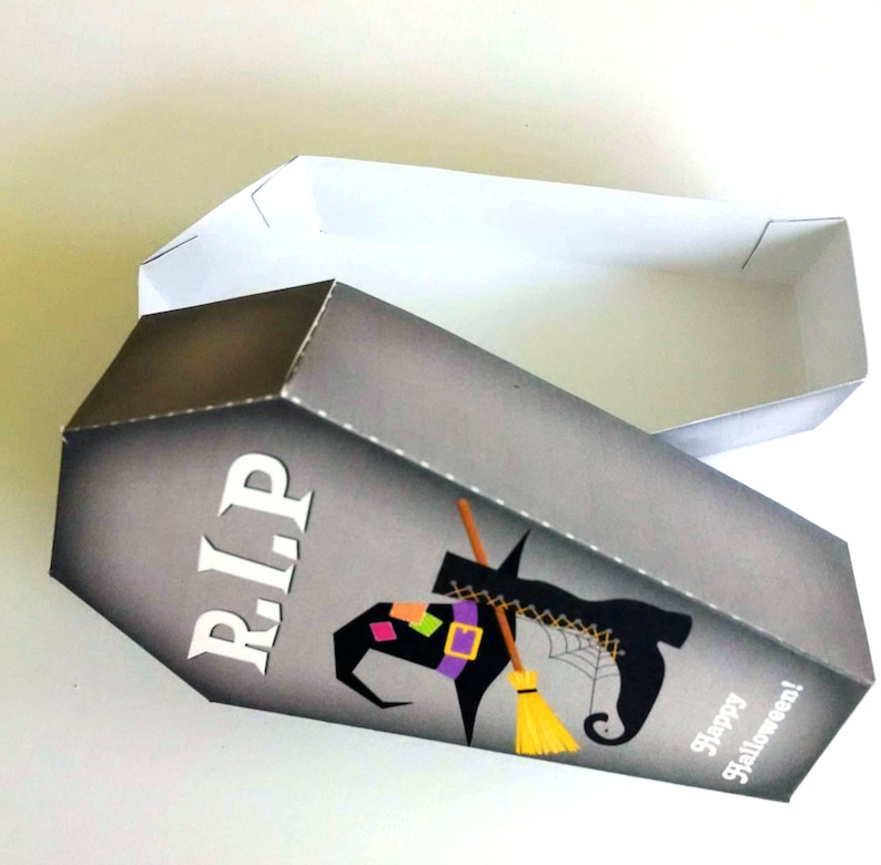 Halloween Coffin Treat Box (RIP) - Favor Box- Halloween Party ...