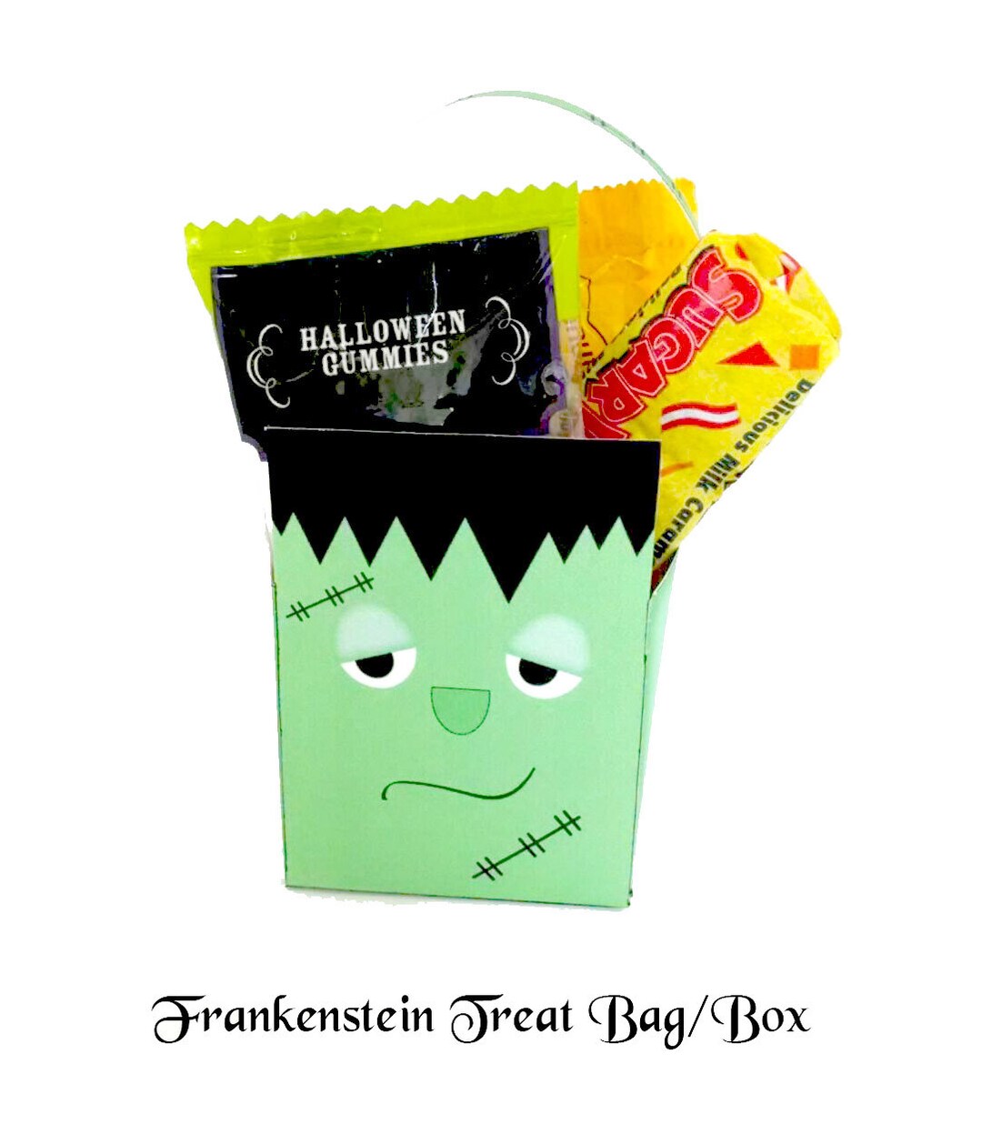Halloween Frankenstein Treat Bag/box - Halloween Treat Bags - Halloween ...