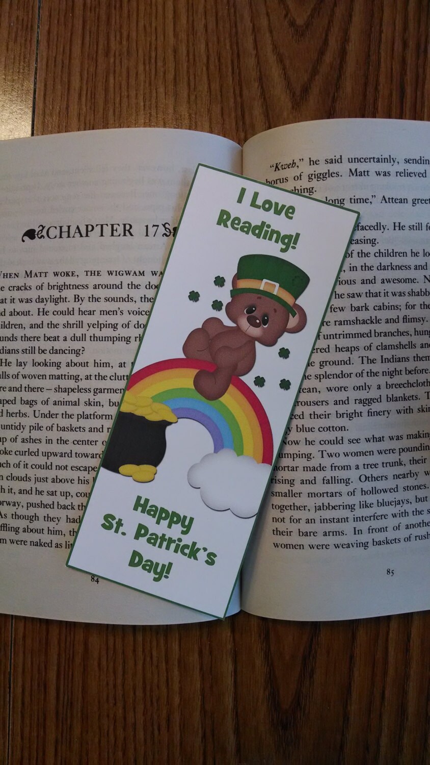 St. Patrick's Day Bookmarks - Pot O' Gold - Four Leaf Clover ...
