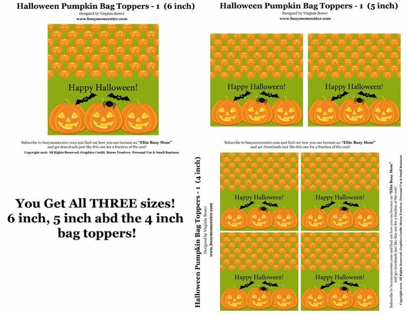 Halloween Pumpkin Bag Topper - Etsy