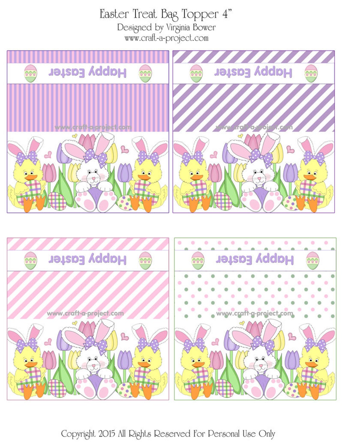 Easter Bunny Treat Bag Toppers - FREE Easter Mini Milk Cartons - Easter ...