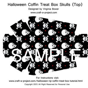 Halloween Coffin Treat Box Cross Bones & Skulls - Halloween Party ...