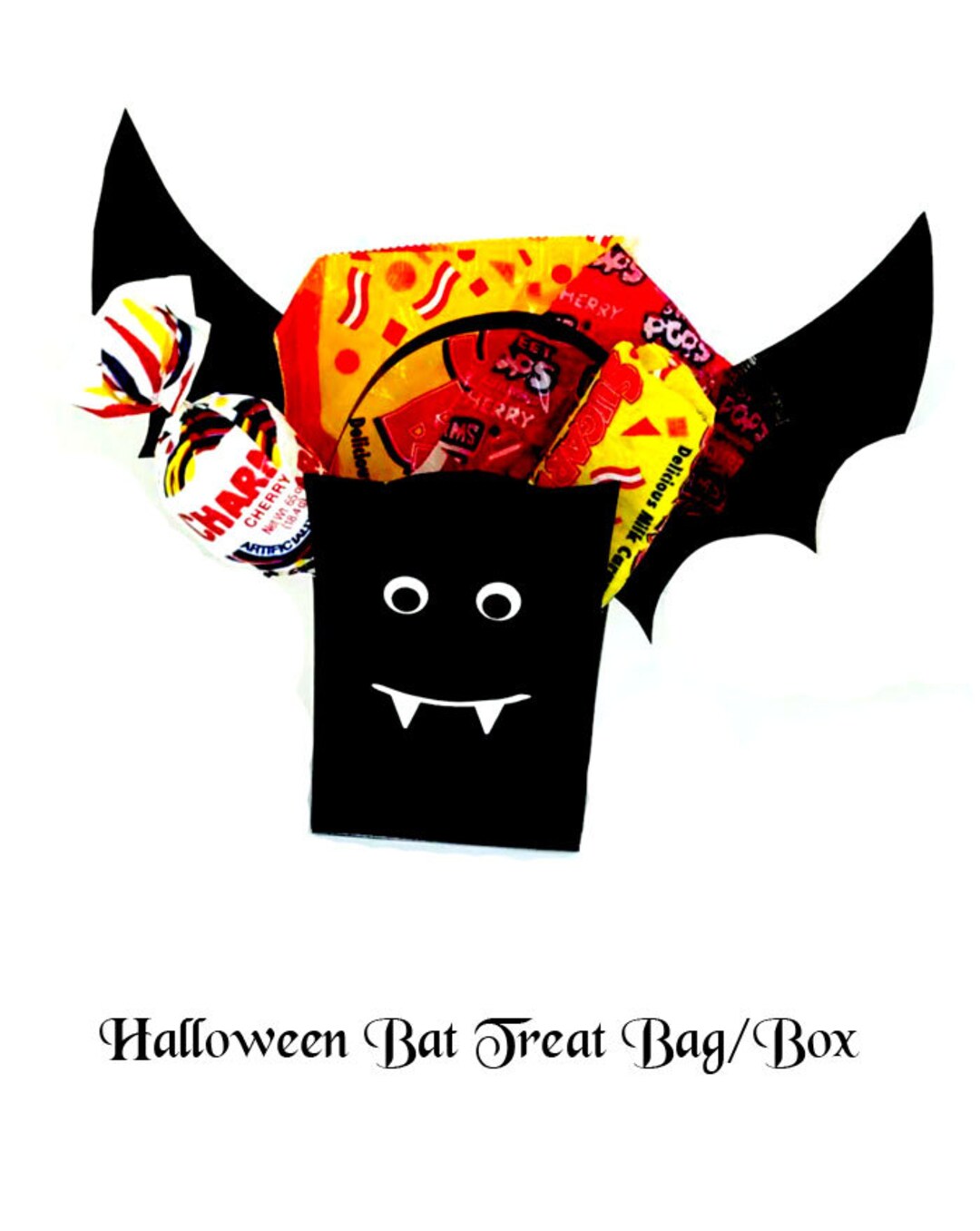 Halloween Bat Treat Bag/box - Halloween Treat Bags - Halloween Favors ...