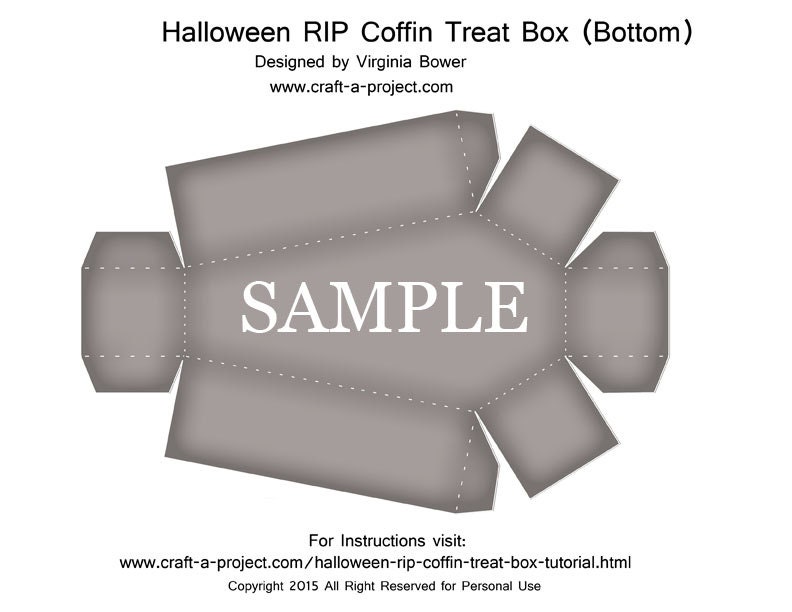 Halloween Coffin Treat Box (RIP) - Favor Box- Halloween Party ...