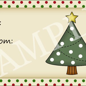 Holiday Tree Gift Tags - Christmas Gift Tags - Printable Gift Tags ...