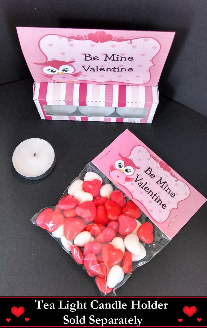 Valentine's Day Treat Bag Topper - Be Mine Valentine Owl - Etsy