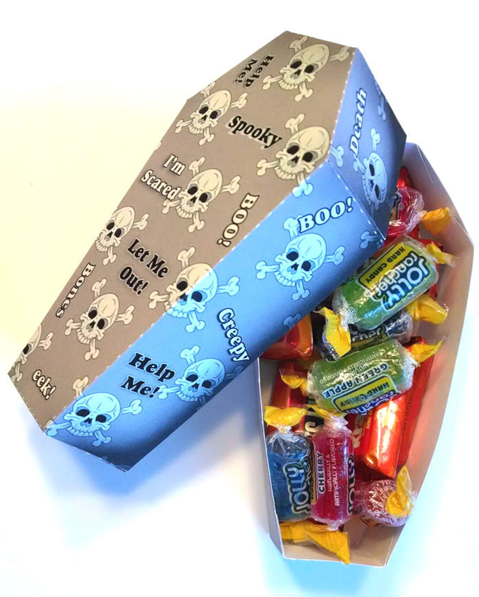 Halloween Coffin Treat Box (skulls) - Halloween Party Favors ...