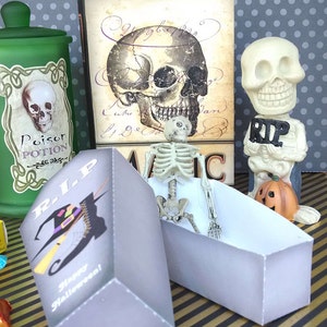 Halloween Coffin Treat Box (RIP) - Favor Box- Halloween Party ...