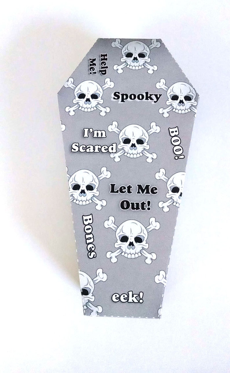 Halloween Coffin Treat Box (skulls) - Halloween Party Favors ...