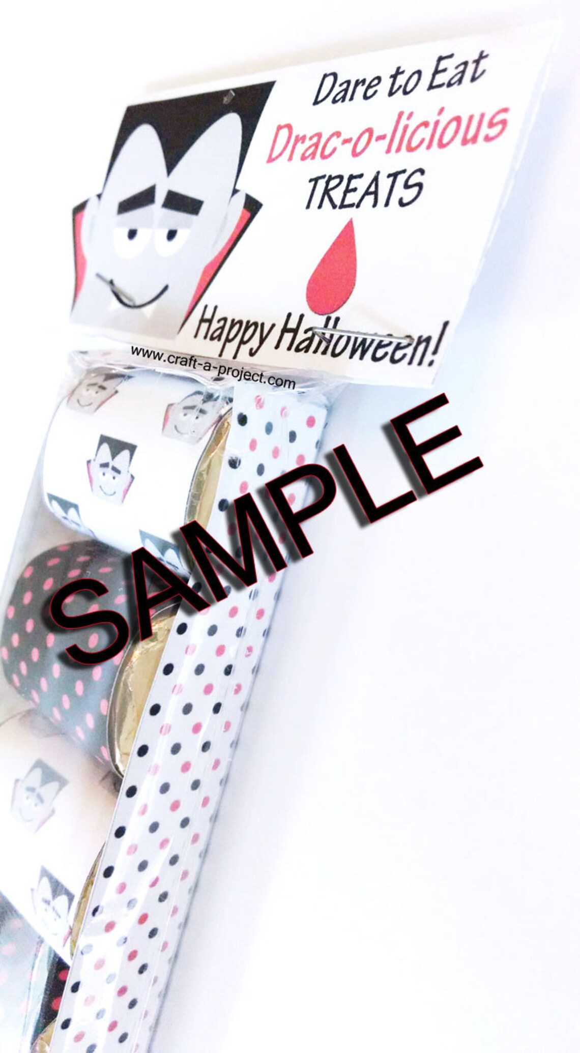 DRACULA Halloween Chocolate Nugget Wrappers, Topper and Tray Set ...