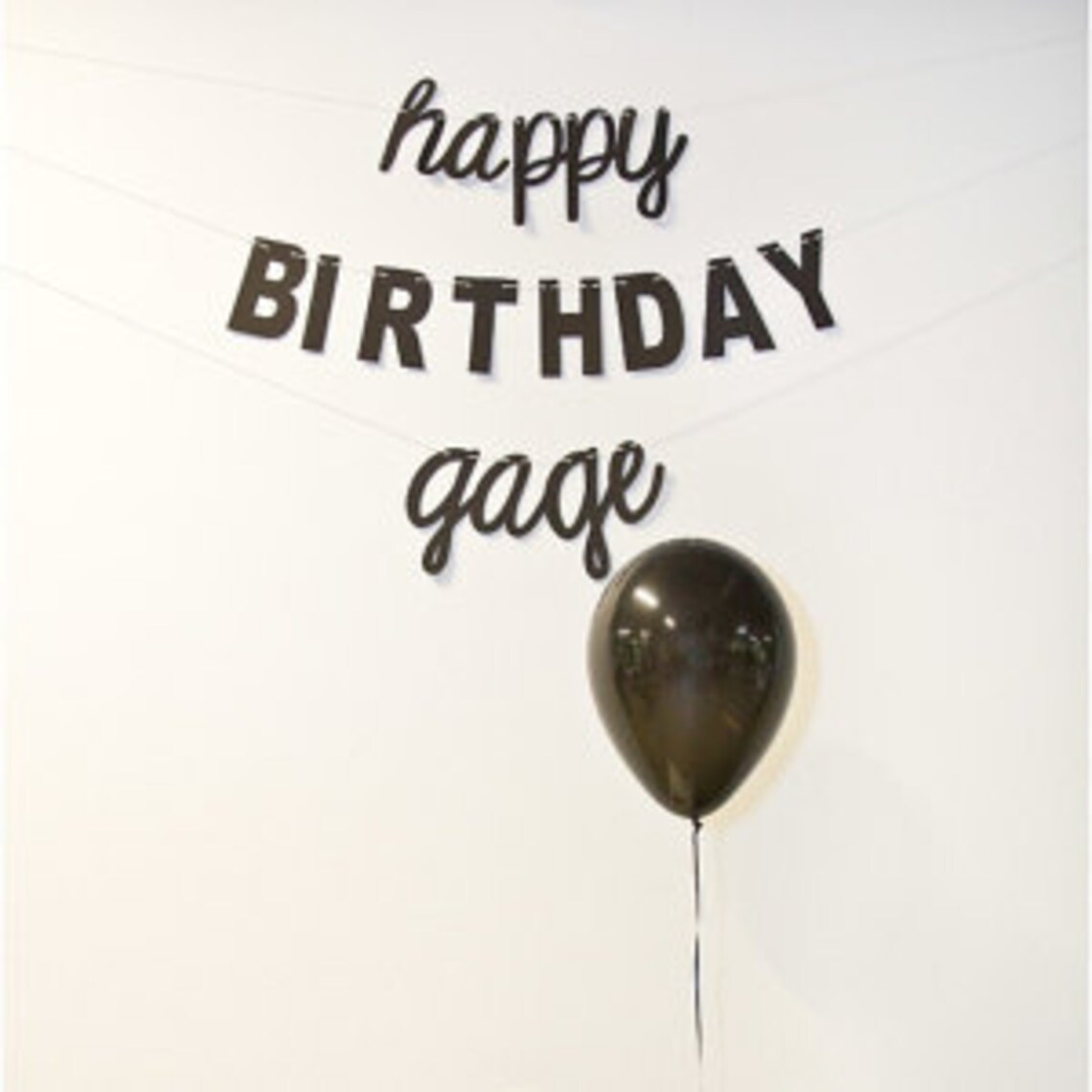 Happy Birthday Cursive Font Happy Birthday Banner Cursive | Etsy