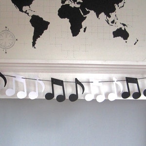 Music Note Garland, Music Recital, Music Teacher Gift, Music Theme ...