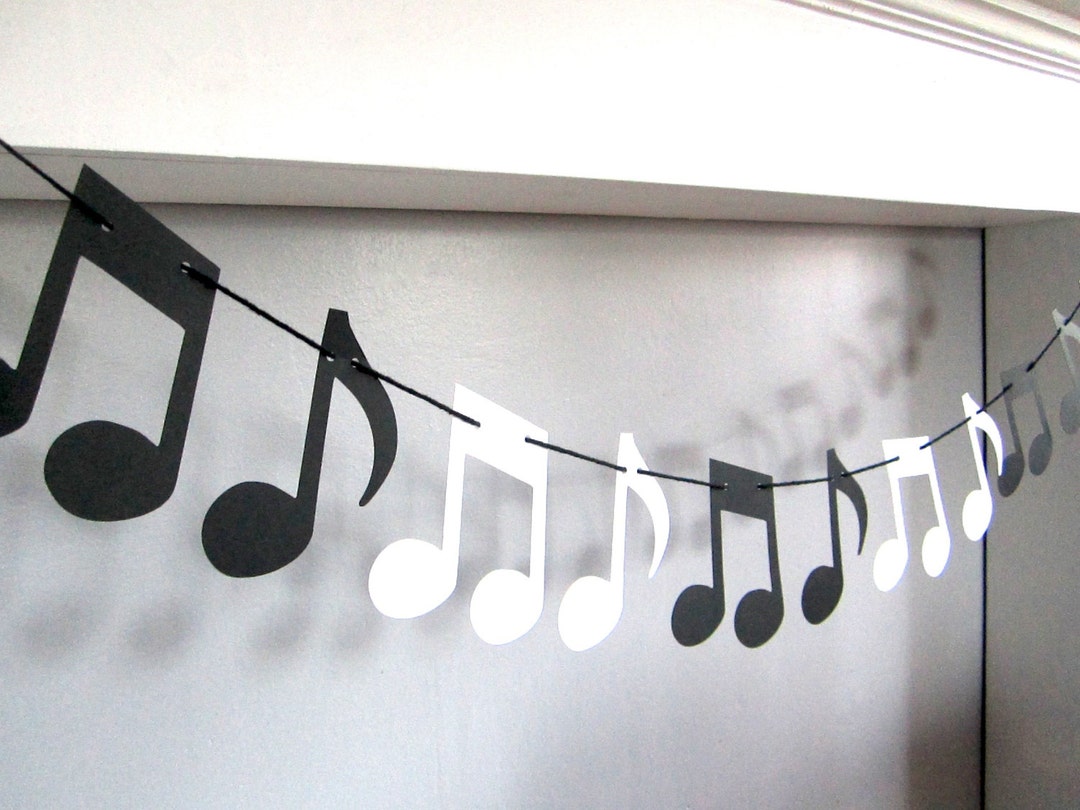 Music Note Garland, Music Recital, Music Teacher Gift, Music Theme ...