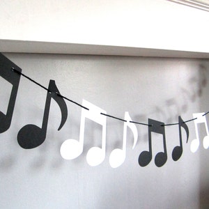 Music Note Garland, Music Recital, Music Teacher Gift, Music Theme ...