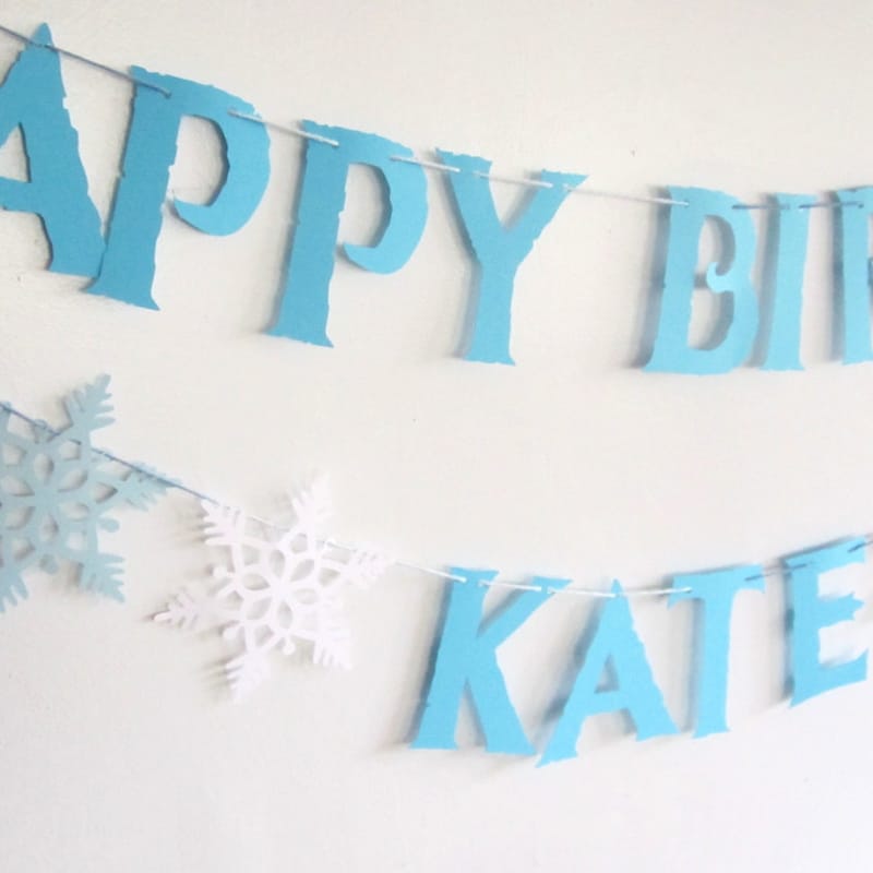 Birthday Banner Frozen - Etsy