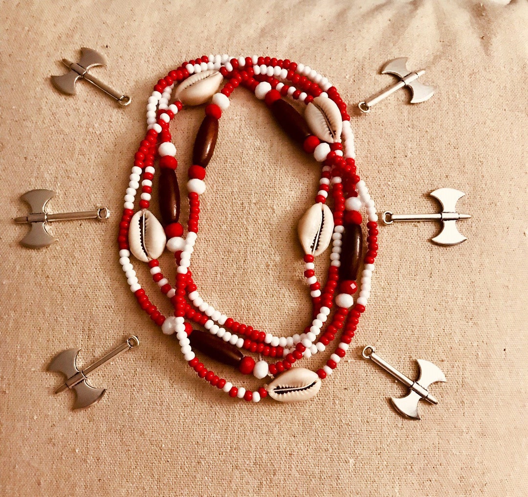 Chango Eleke With 6 Silver Metal Axes Eleke De Chango Con - Etsy