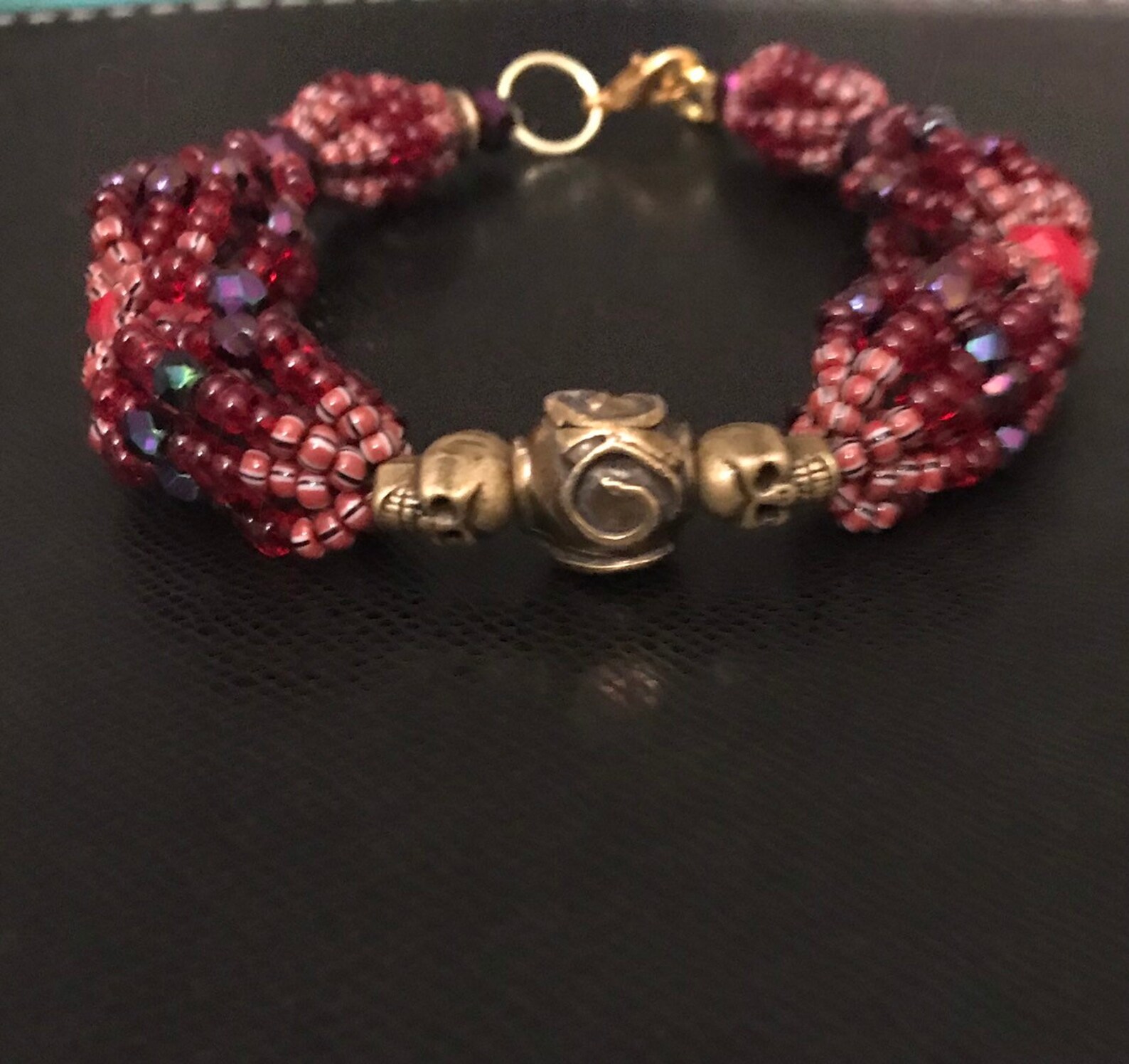 Oya Yansan Ilde With Brass Accent Beads Yanzan Ilde Oya Ilde - Etsy