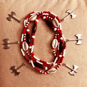 Chango Eleke With 6 Silver Metal Axes Eleke De Chango Con - Etsy