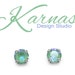 RADIANT NATURE GREEN 8mm Xirius Cut Drop or Stud Earrings K.D.S ...