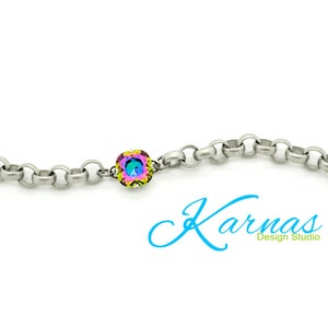 ELECTRA CHAIN 12mm Crystal Cushion Cut Bracelet *K.D.S. Premium Crystal ...