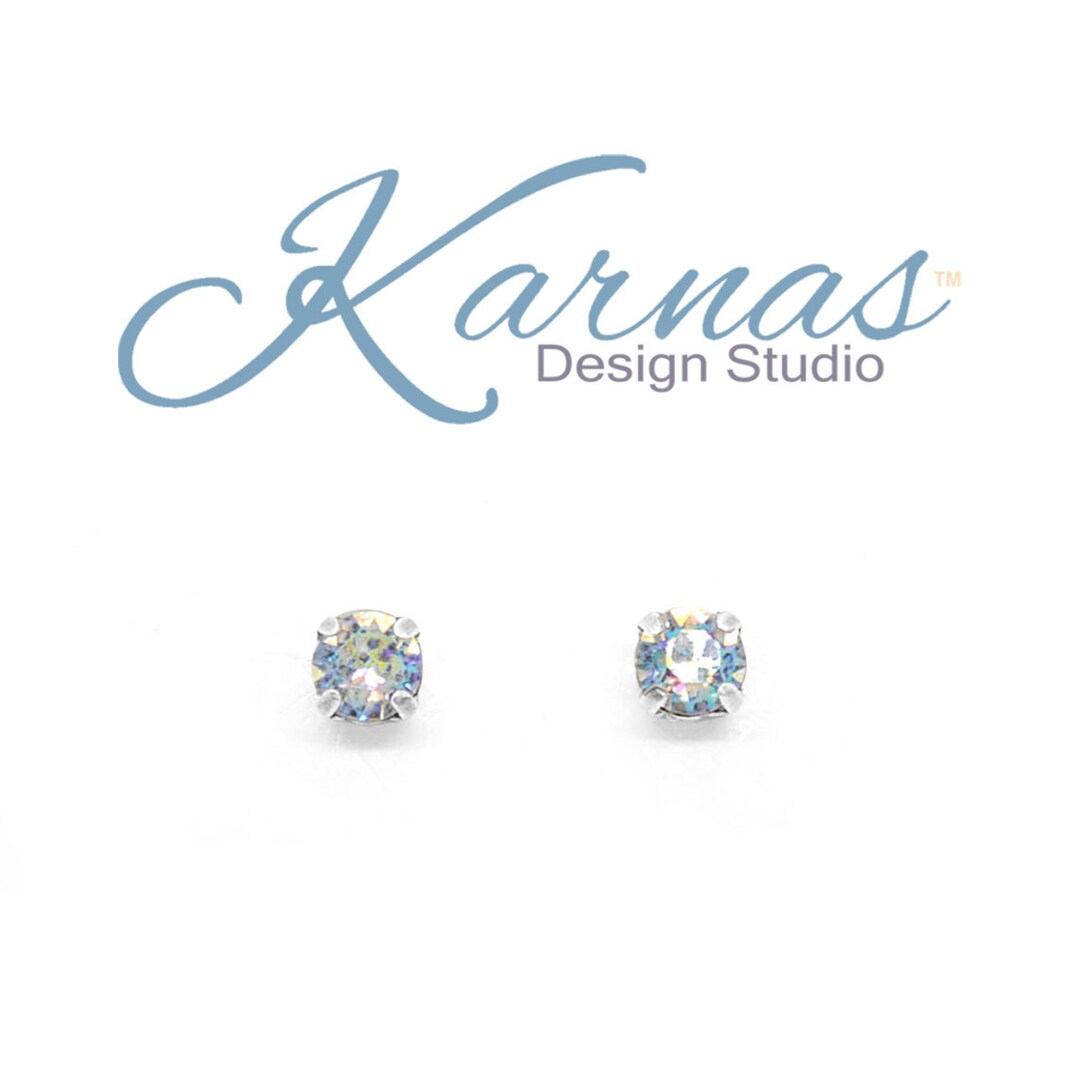 DUSTED CRYSTAL 6mm Drop or Stud Earrings *K.D.S. Premium Crystal *pick ...
